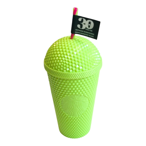Starbucks | Dining | Nwt Starbucks 3th Anniversary Neon Green Dome ...